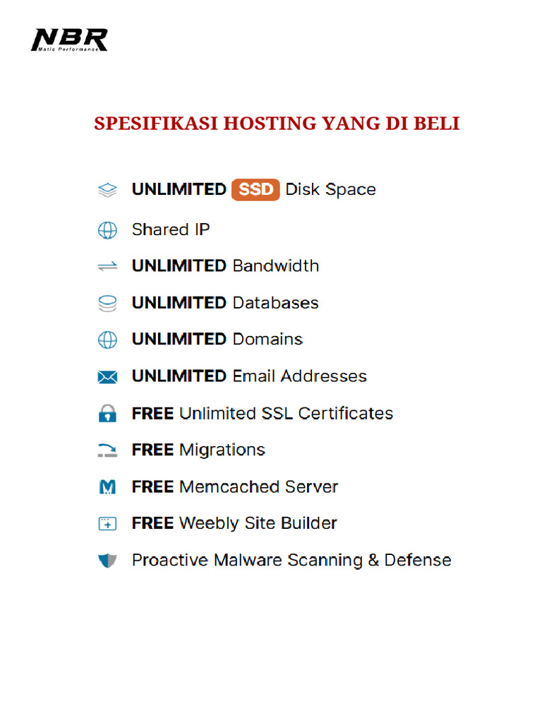 Laporan Pembelian Keperluan Website NBR | PDF