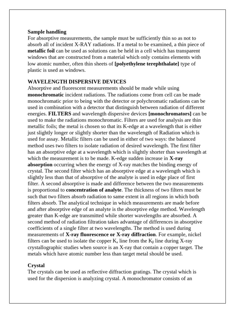 Sample Handling | PDF | Optical Filter | Diffraction