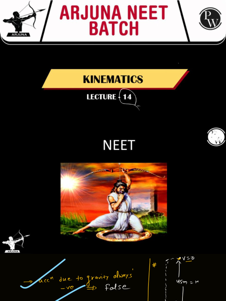 Kinematics 14 - Classnotes | PDF