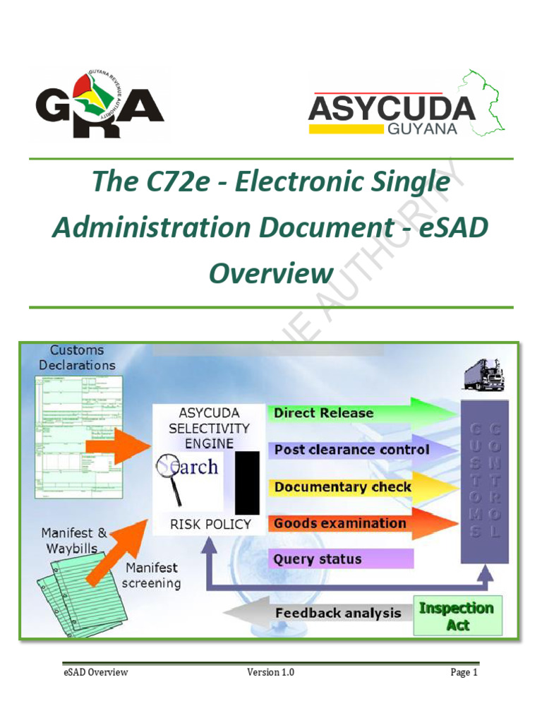 Asycuda The Electronic Single Administrative Docum 240414 124711 | PDF | Customs | Invoice