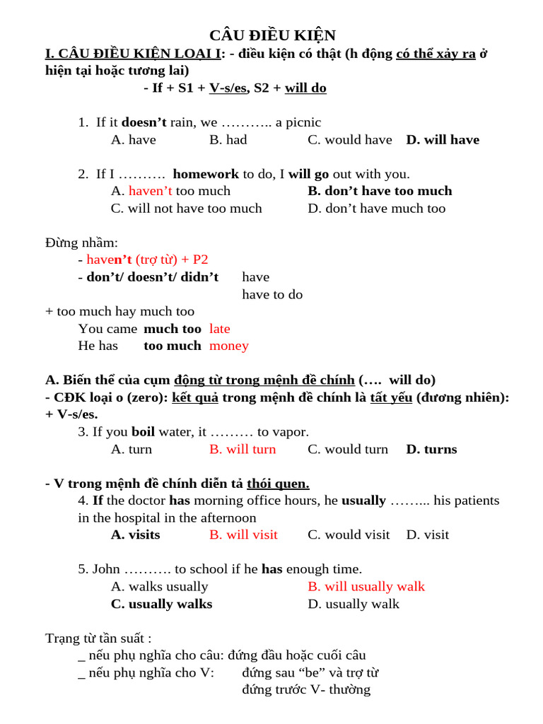 1 - Cau Dieu Kien | PDF
