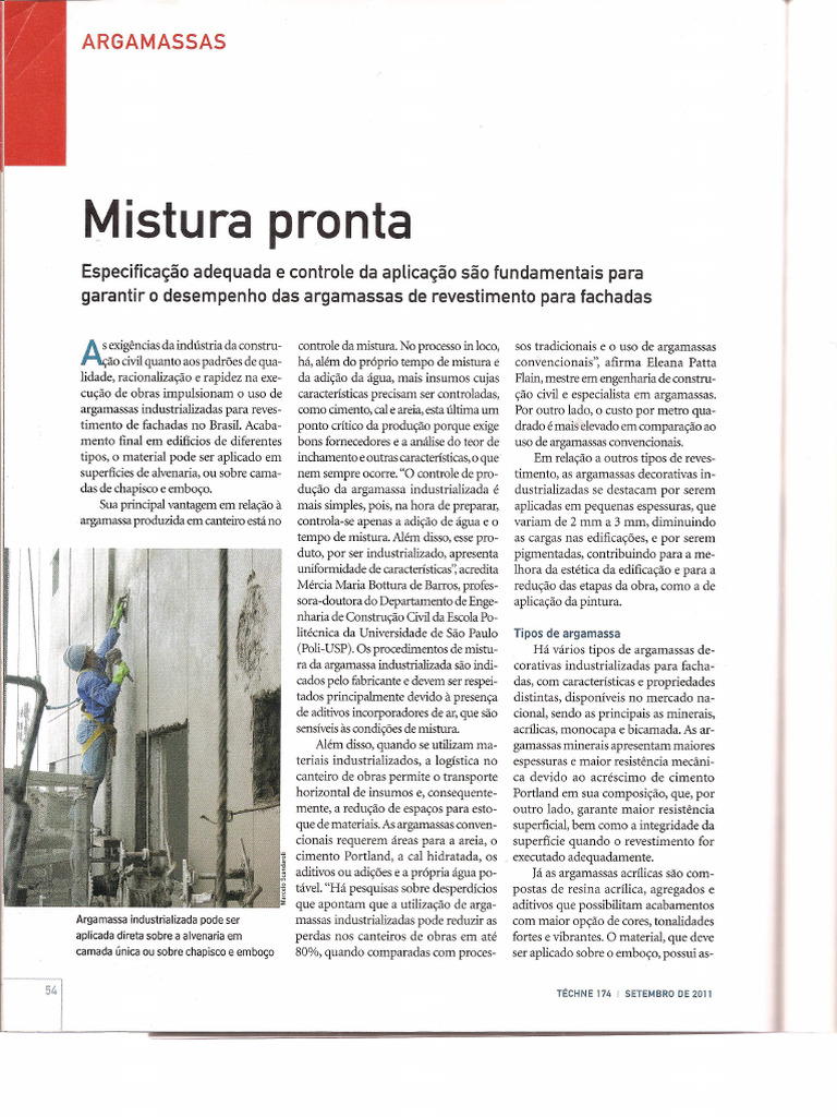 Téchne 173 - Mistura Pronta | PDF