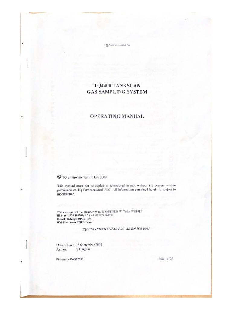 Gas Sampling System.p1 | PDF