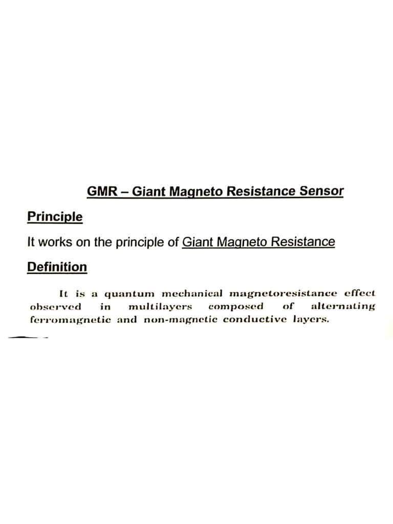 GMR Sensor | PDF