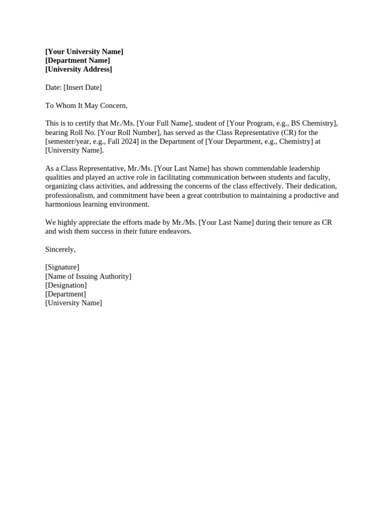 Class Representative Certification Letter | PDF