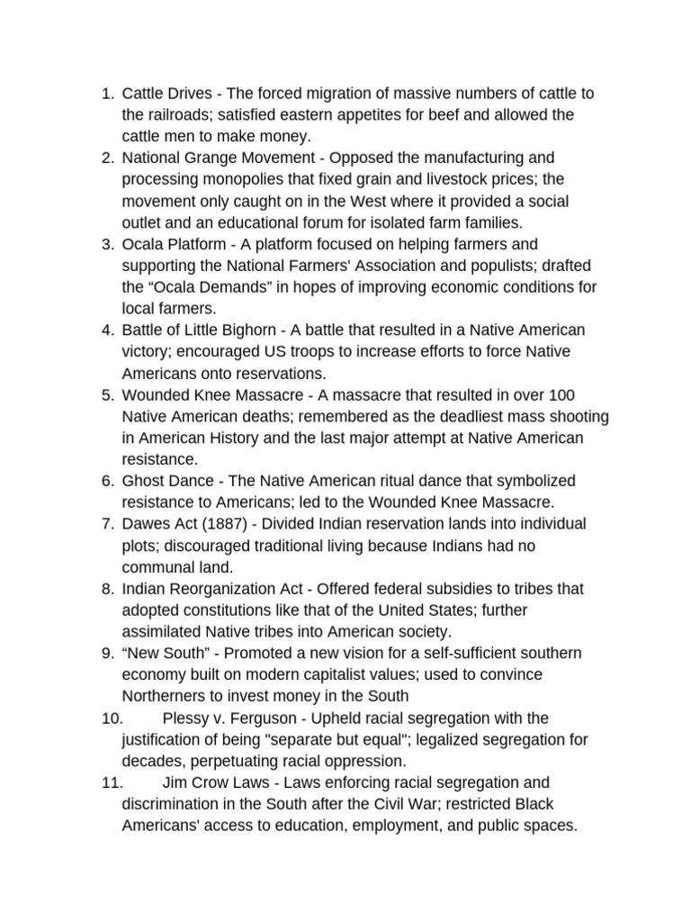 Unit 6 Historical IDs APUSH | PDF | People's Party (United States ...