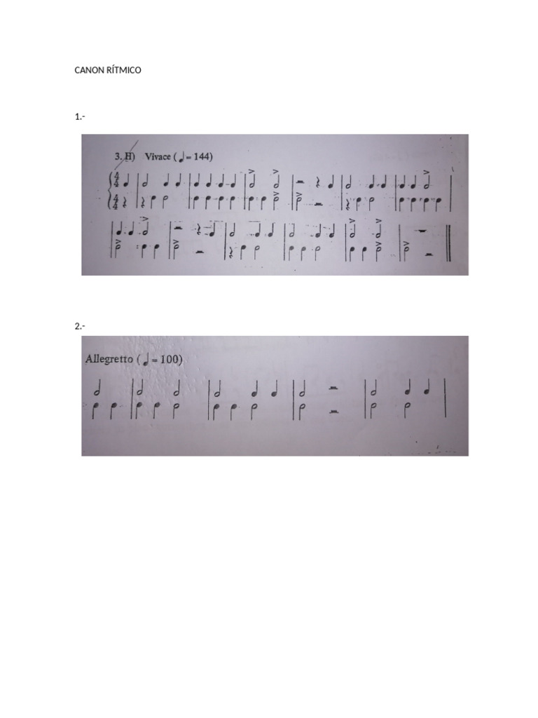 Canon Rítmico | PDF