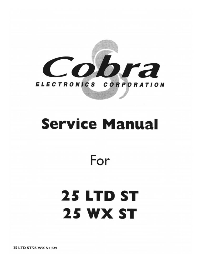 Cobra 25 Manual | PDF