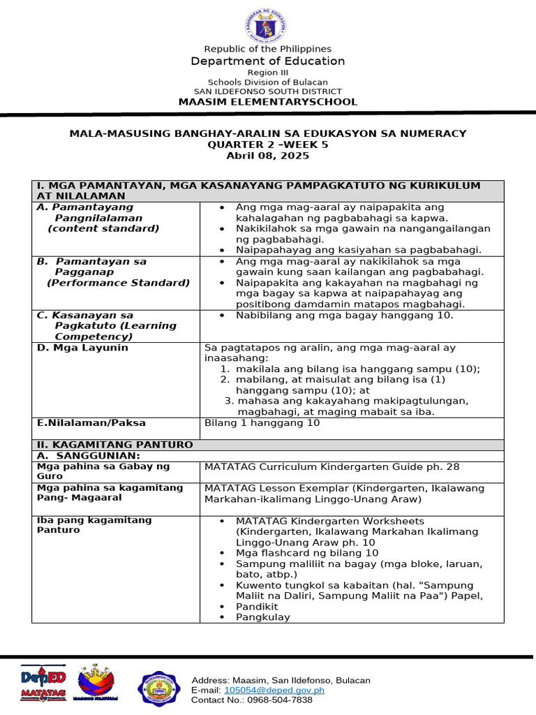 SLK LP Kinder Bilang 1 10 | PDF