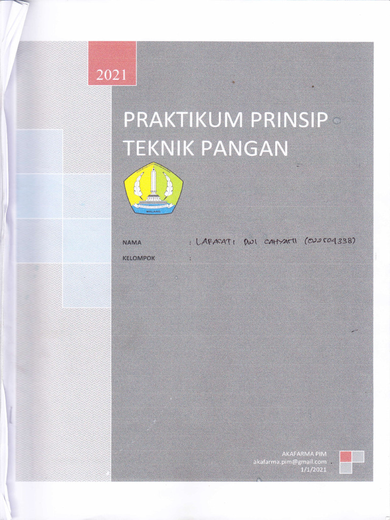 Praktikum Prinsip Teknik Pangan | PDF