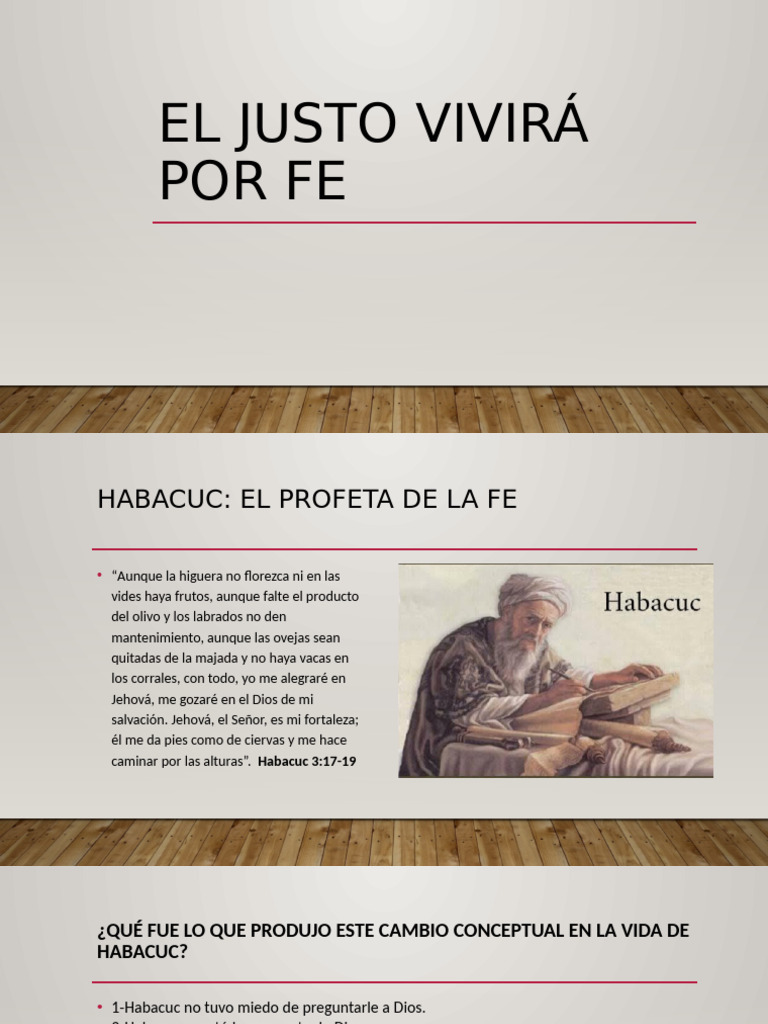 El Justo Vivirá Por Fe | PDF | Creencia religiosa y doctrina