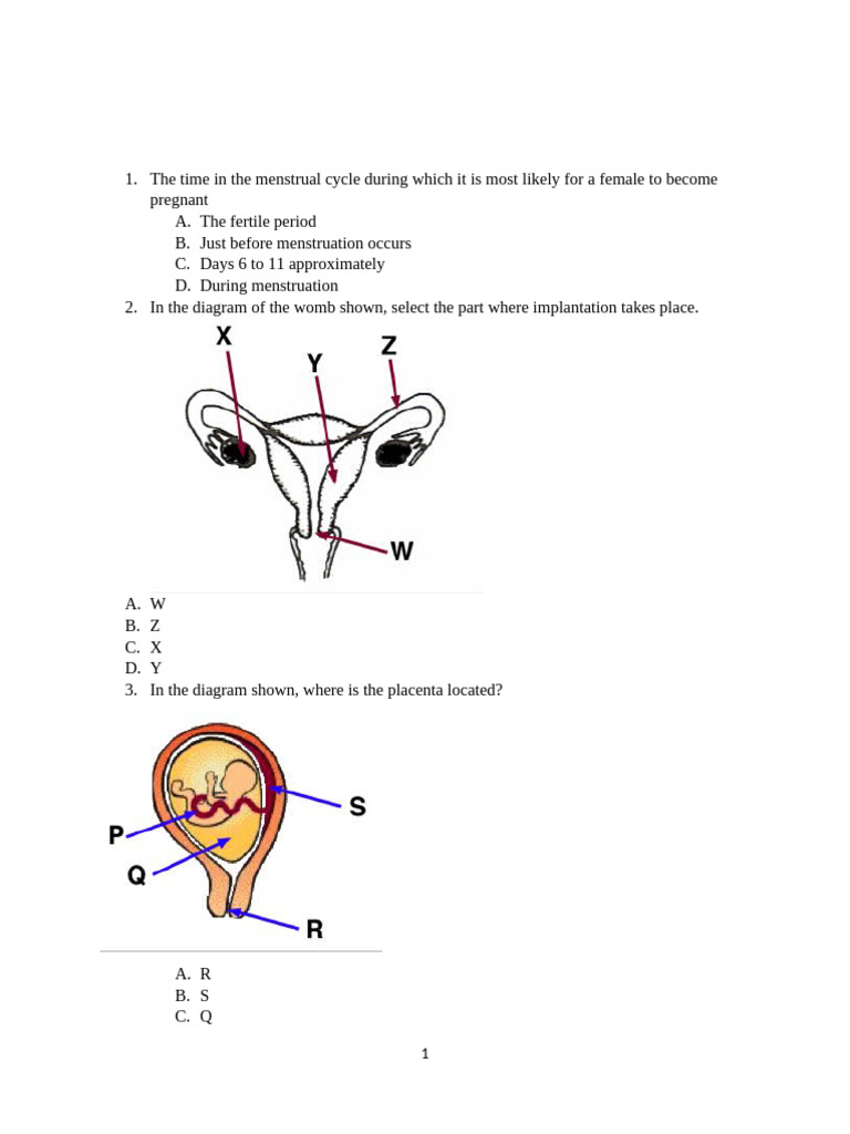 Trial Questions Obs & Gynae | PDF | Pregnancy | Fetus