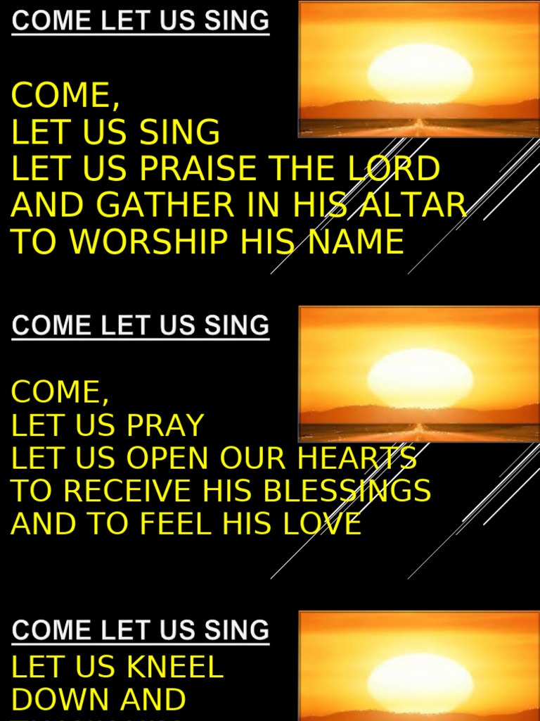 Come Let Us Sing | PDF