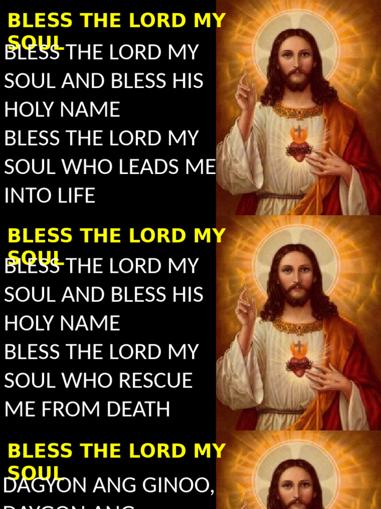 Bless the Lord My Soul Lyrics | PDF