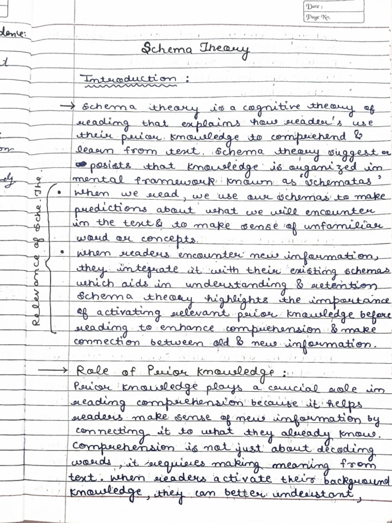 Schema Theory Pdf