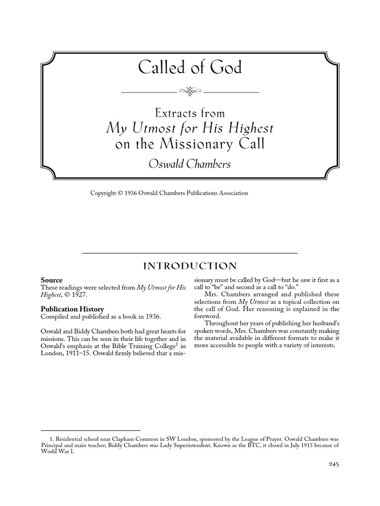 Called of God | PDF | Paul The Apostle | Jesus