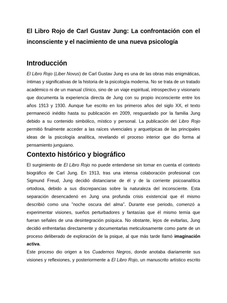 El Libro Rojo de Carl Gustav Jung | PDF | Carl Jung | Psicologia analitica