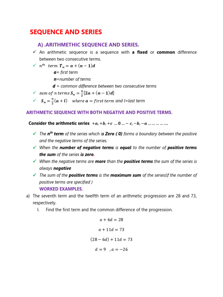 Sequence and Series Wokr Book | PDF | Mathematical Analysis | Arithmetic