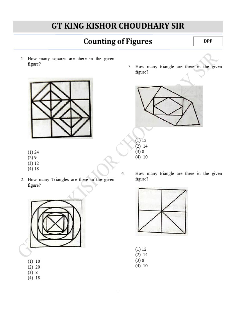 Counting of Figures DPP | PDF | Elementary Geometry | Euclidean Plane Geometry