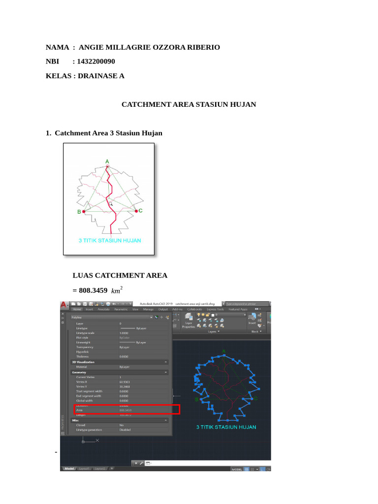 Drainase Autocad Enji Cantikkk | PDF