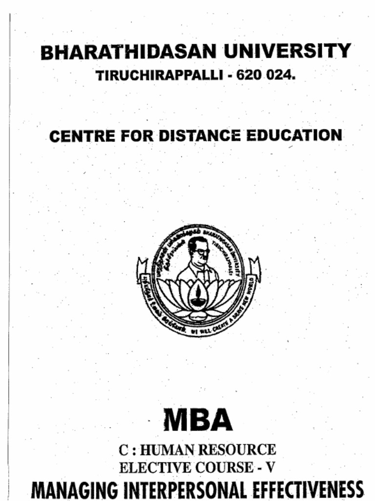 Managing Interpersonal Effectiveness | PDF