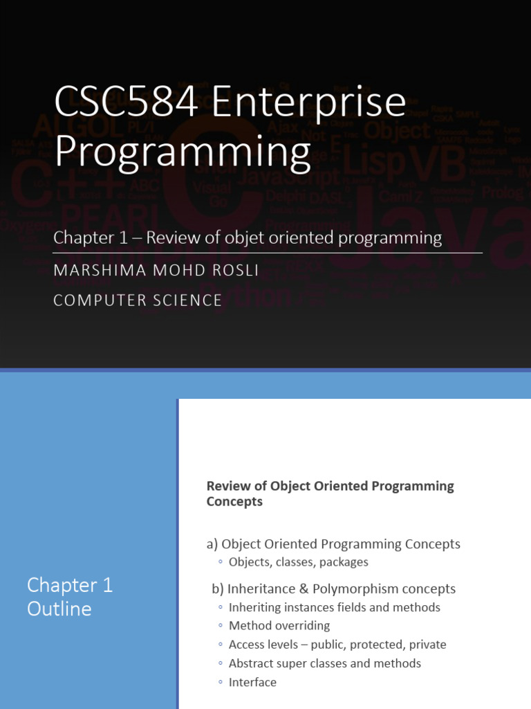 Chapter 1 Review Of Objet Oriented Programming Pdf Constructor
