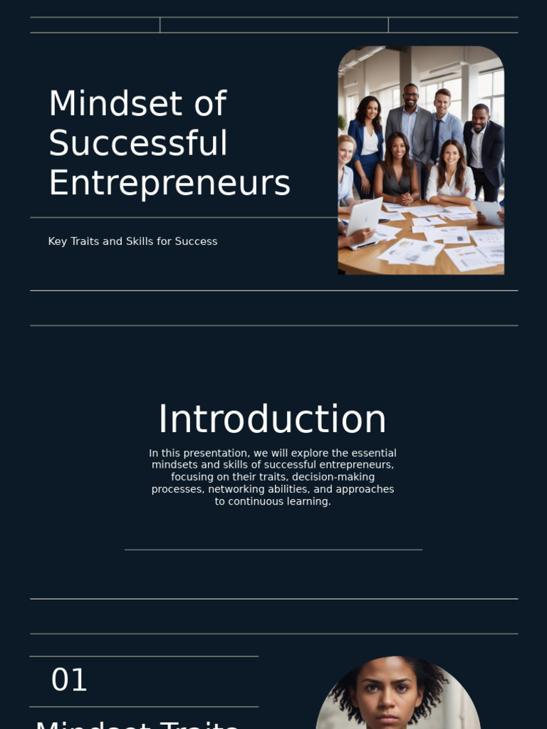 Entrepreneur Mindset: Key Traits for Success | PDF | Entrepreneurship ...