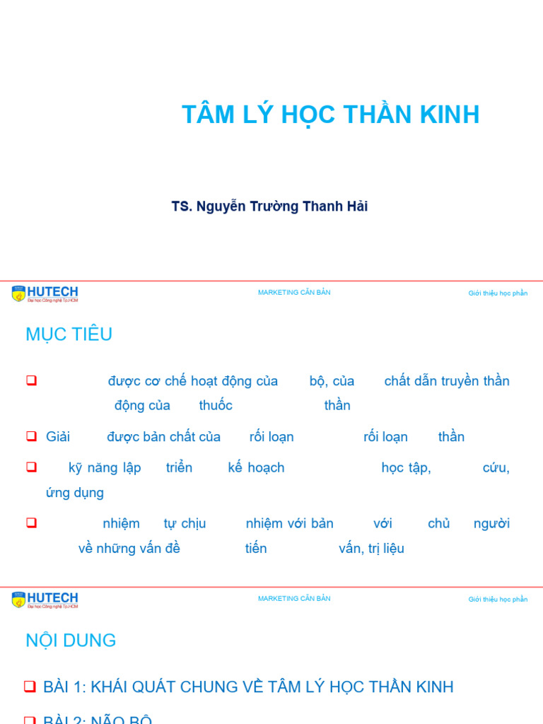 PSY141 - TLH Than Kinh - Bai 0 | PDF