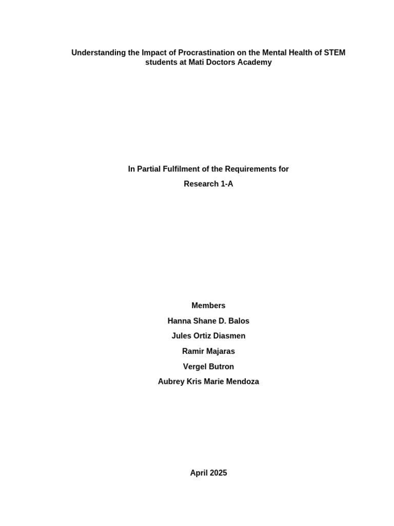 Chapter 1 (Group 12) Final | PDF | Professional Skills | Procrastination