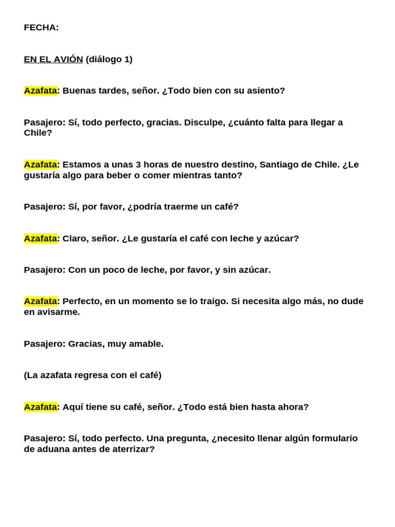En El AVIÓN | PDF | Auxiliar de vuelo | Aviación
