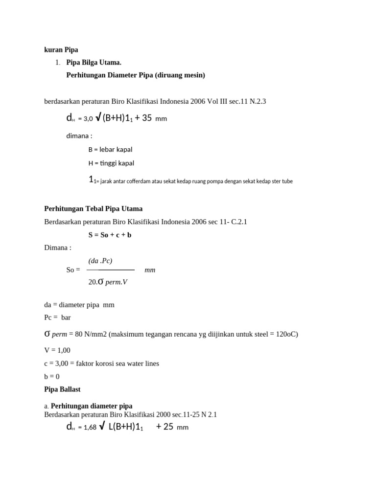 Perhitungan Pipa | PDF