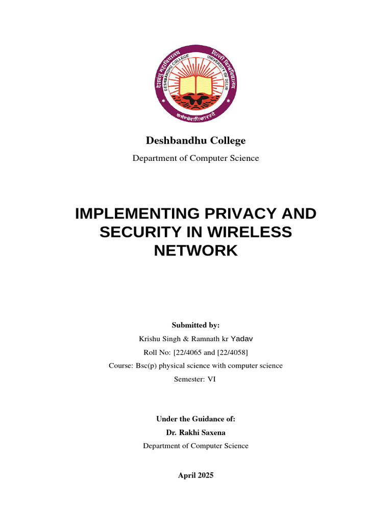 4058 Ramnath & Krishu 4065 Final Project | PDF | Computer Security | Security
