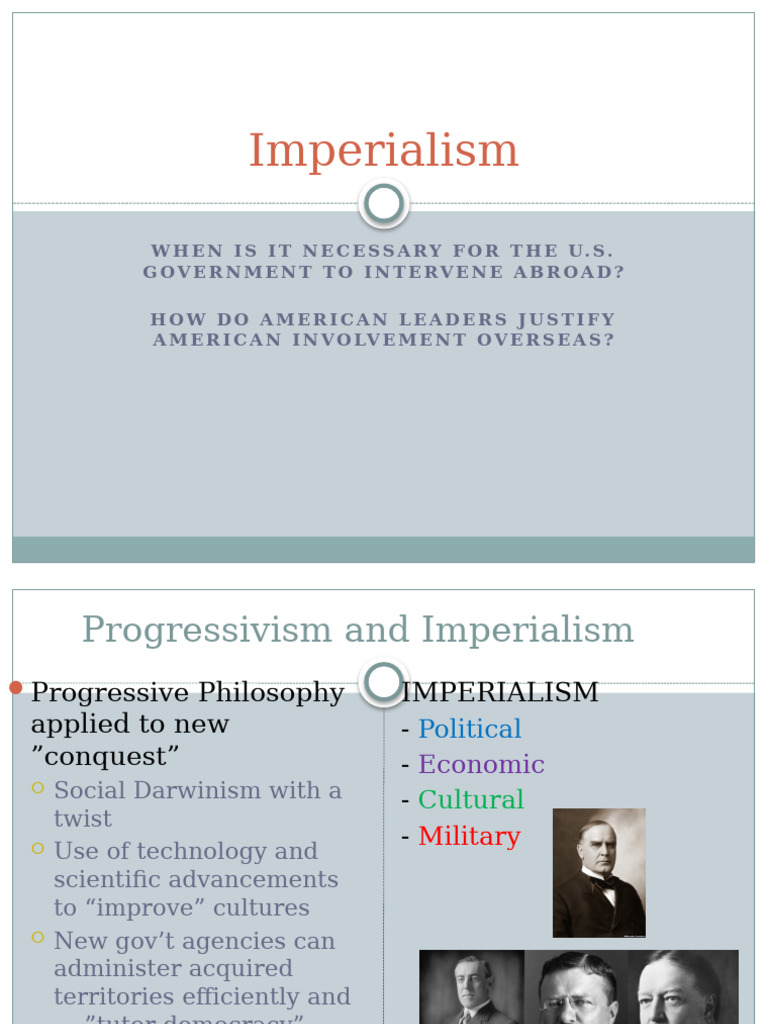 U.S. Imperialism: Justifications and Policies | PDF | Imperialism ...