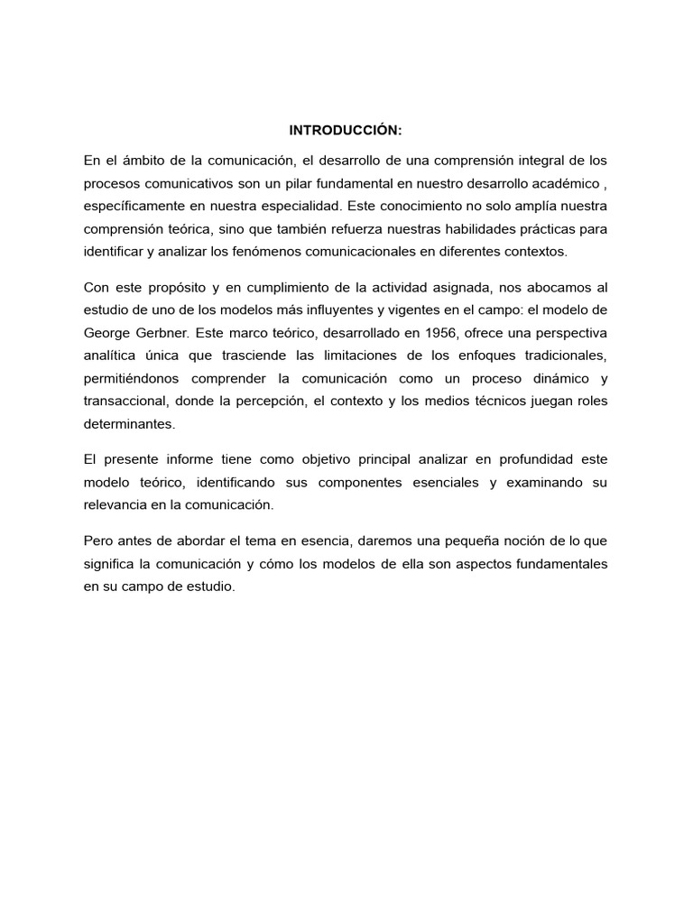 Análisis del Modelo de Gerbner | PDF | Comunicación | Percepción