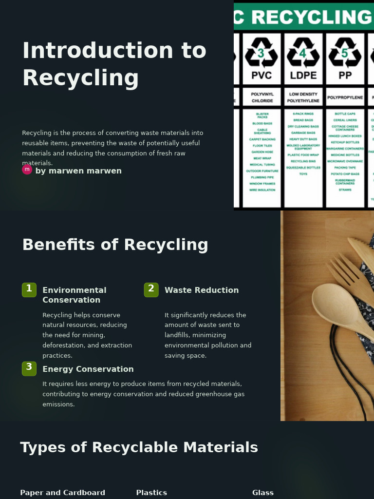 Introduction To Recycling | PDF | Recycling | Waste