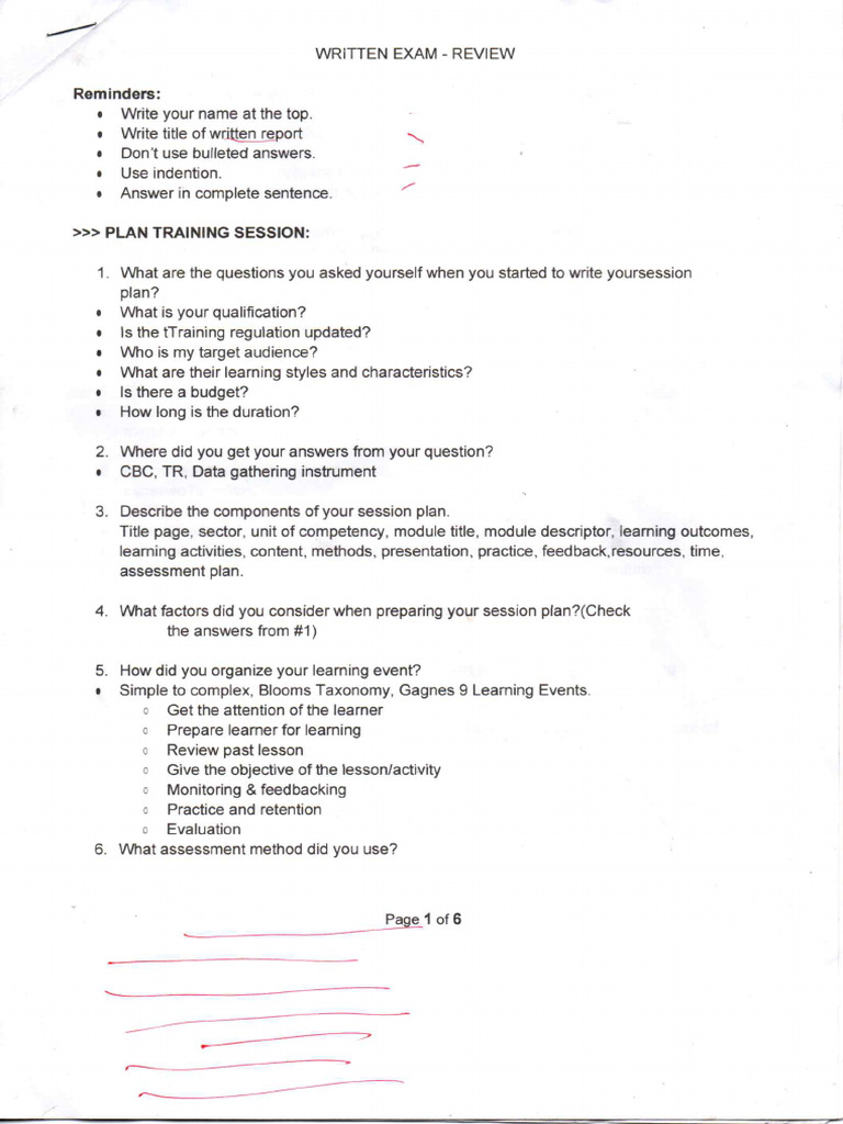 Written Exam Reviewer - TM 1 | PDF