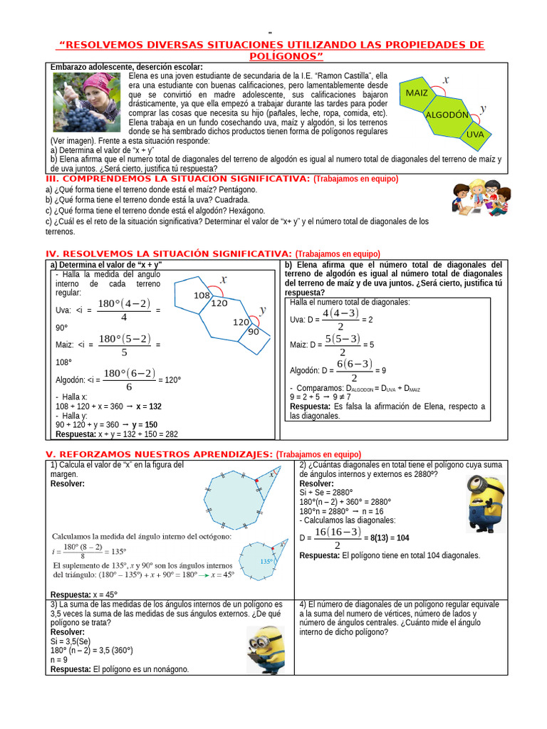 SOLUCION 2- Polígonos | PDF | Geometría del plano euclidiano | Politopos