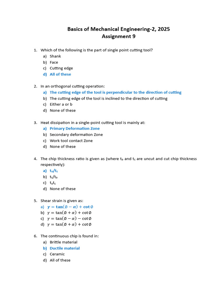 Assignment 9 Solution | PDF