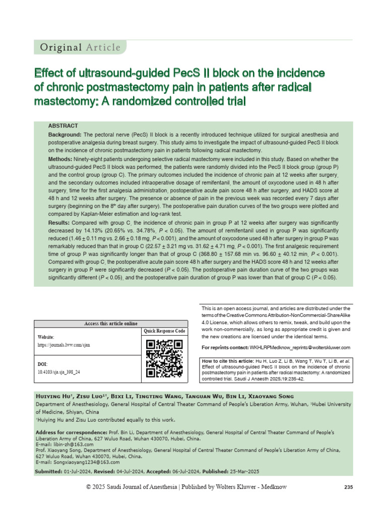 effect_of_ultrasound_guided_pecs_ii_block_on_the.10 | PDF | Surgery ...