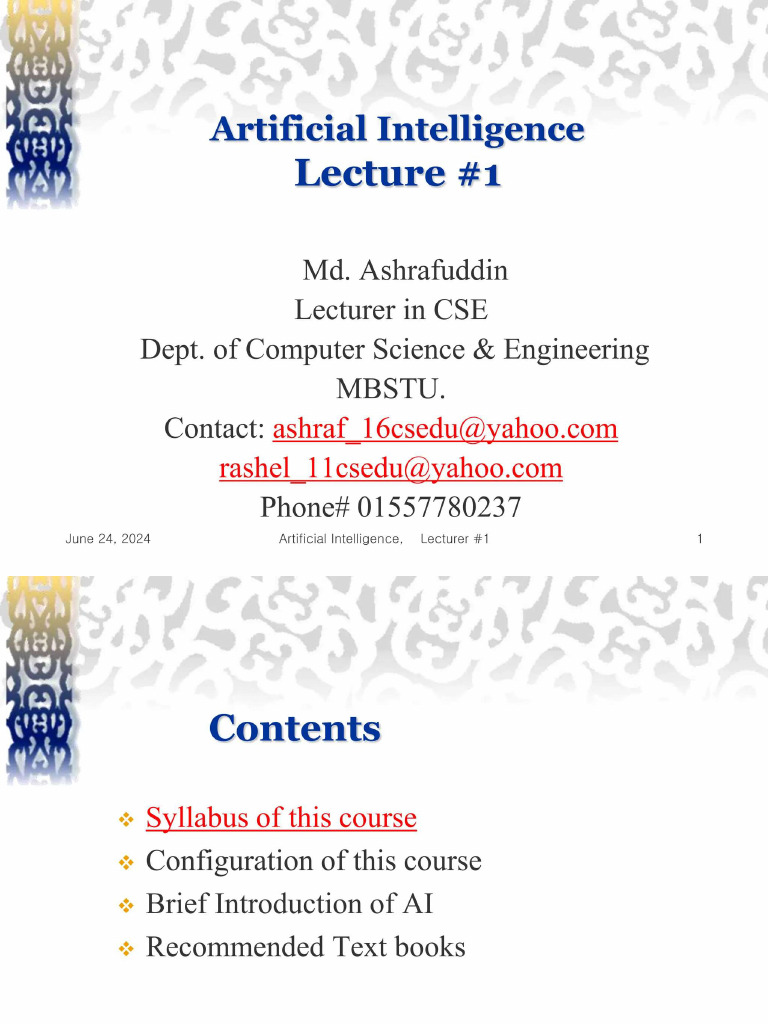 AI Lec#1 | PDF