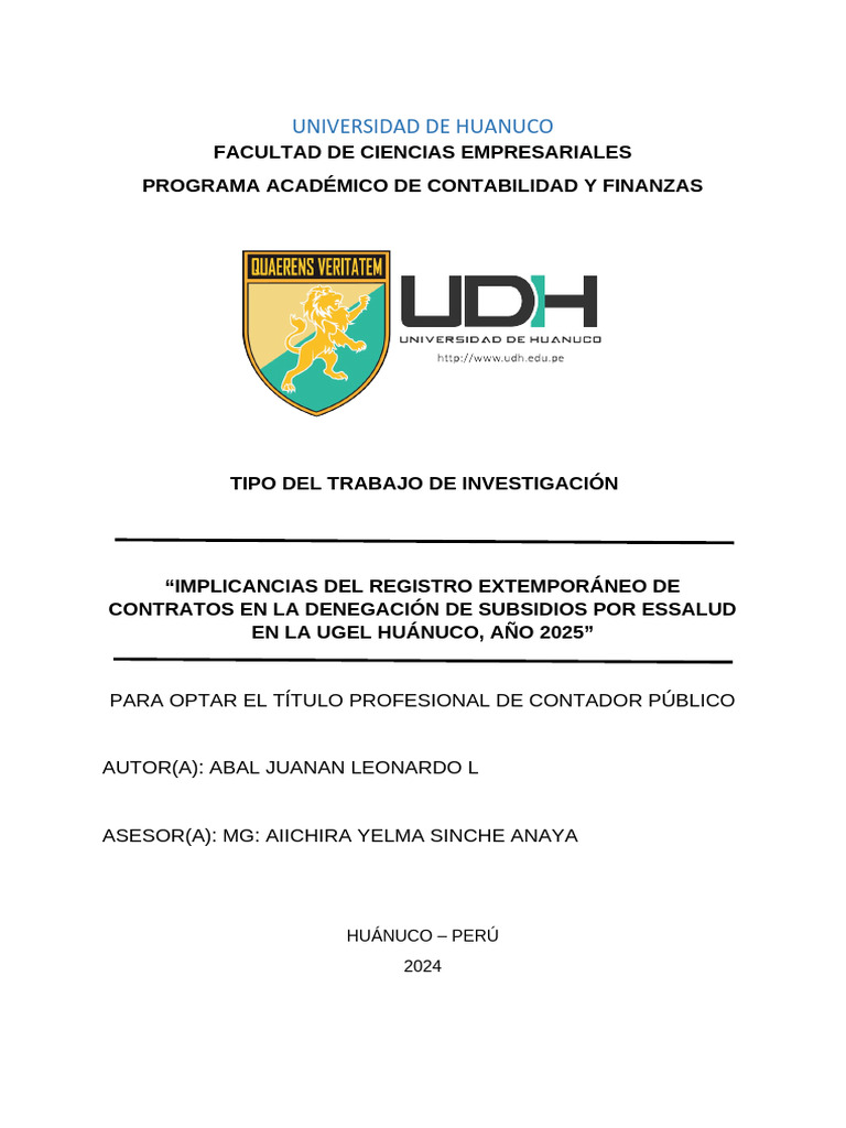 Registro Extemporáneo y Subsidios ESSALUD | PDF | Gestión de recursos ...