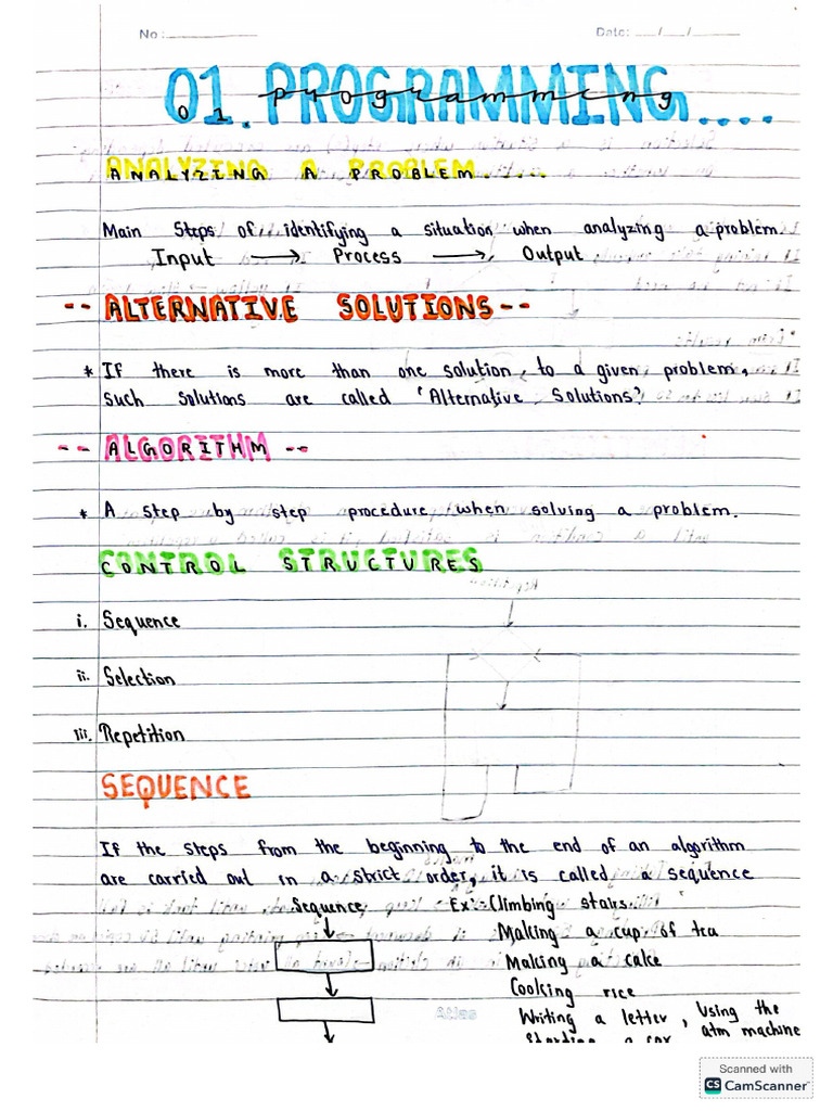 Grade 11 ICT - Lesson 1 Programming | PDF