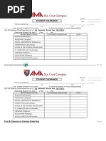 Students Clearance Form | PDF