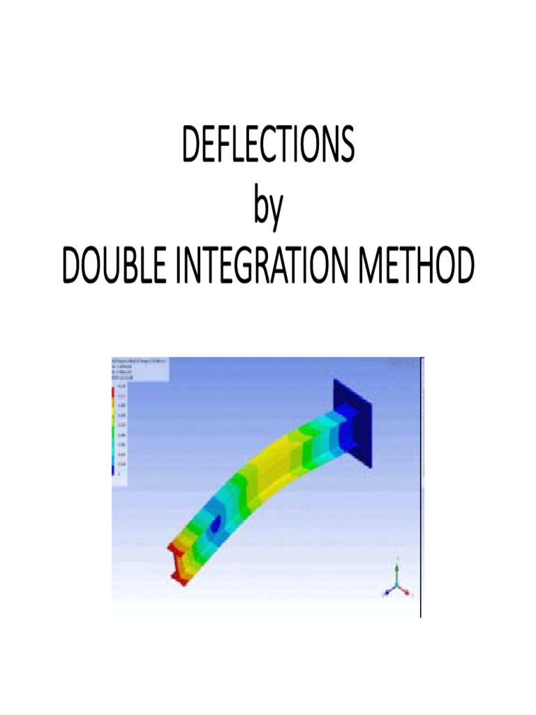 Lecture 4b-Deflection of A Beam by The Double Integration Method. | PDF | Beam (Structure) | Bending