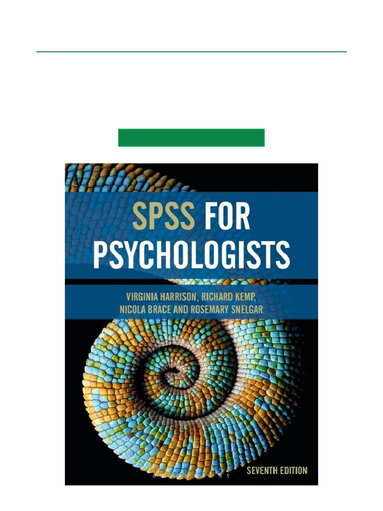 SPSS for Psychologists: 7th Edition Guide | PDF | Copyright | Books