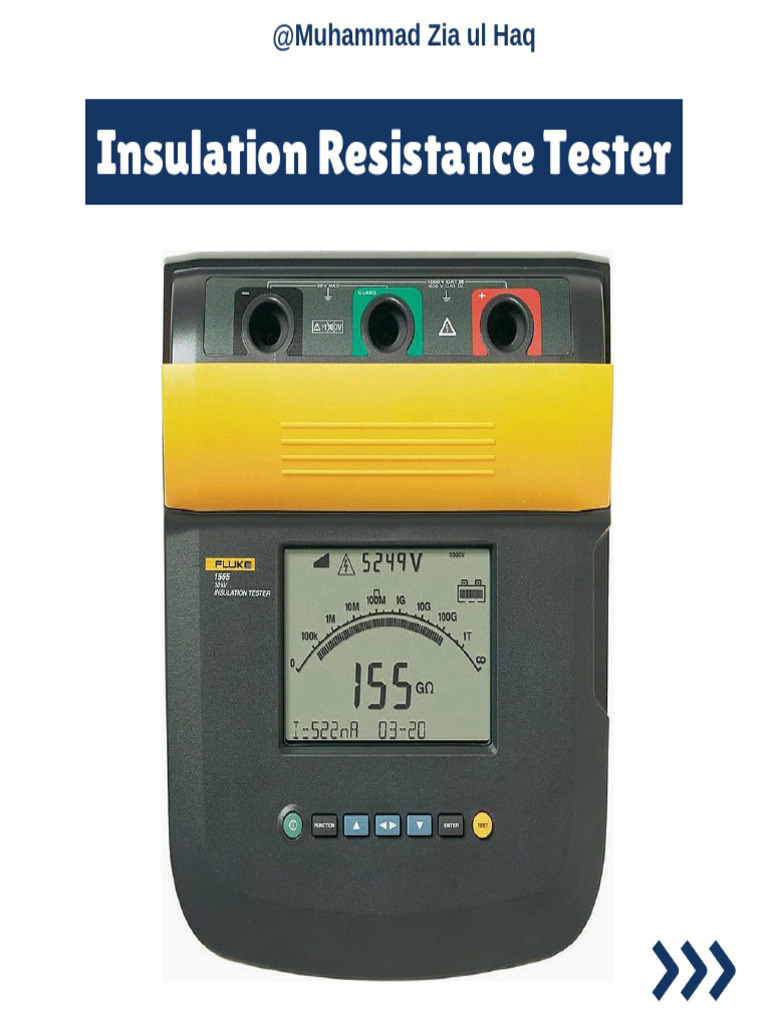 Insulation Resistance Tester | PDF