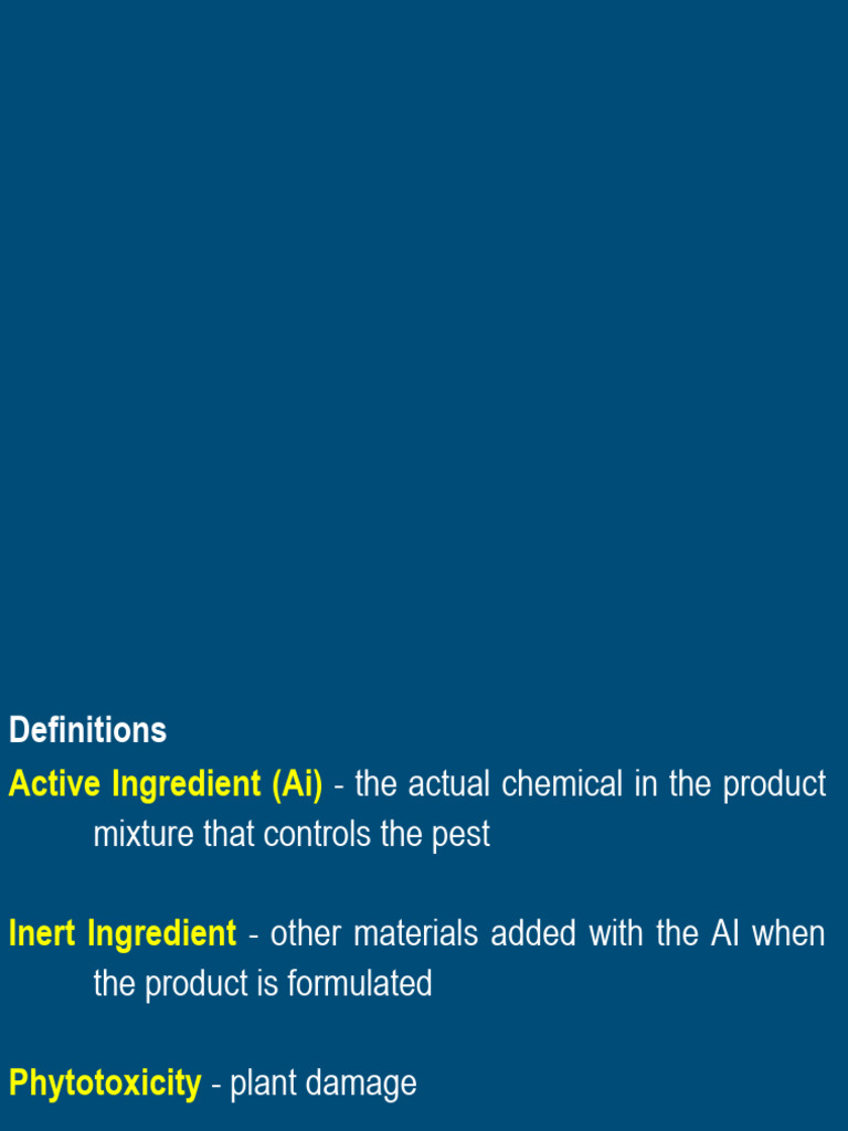 CUCS206 Lec 3 Chemical Control | PDF | Insecticide | Pesticide