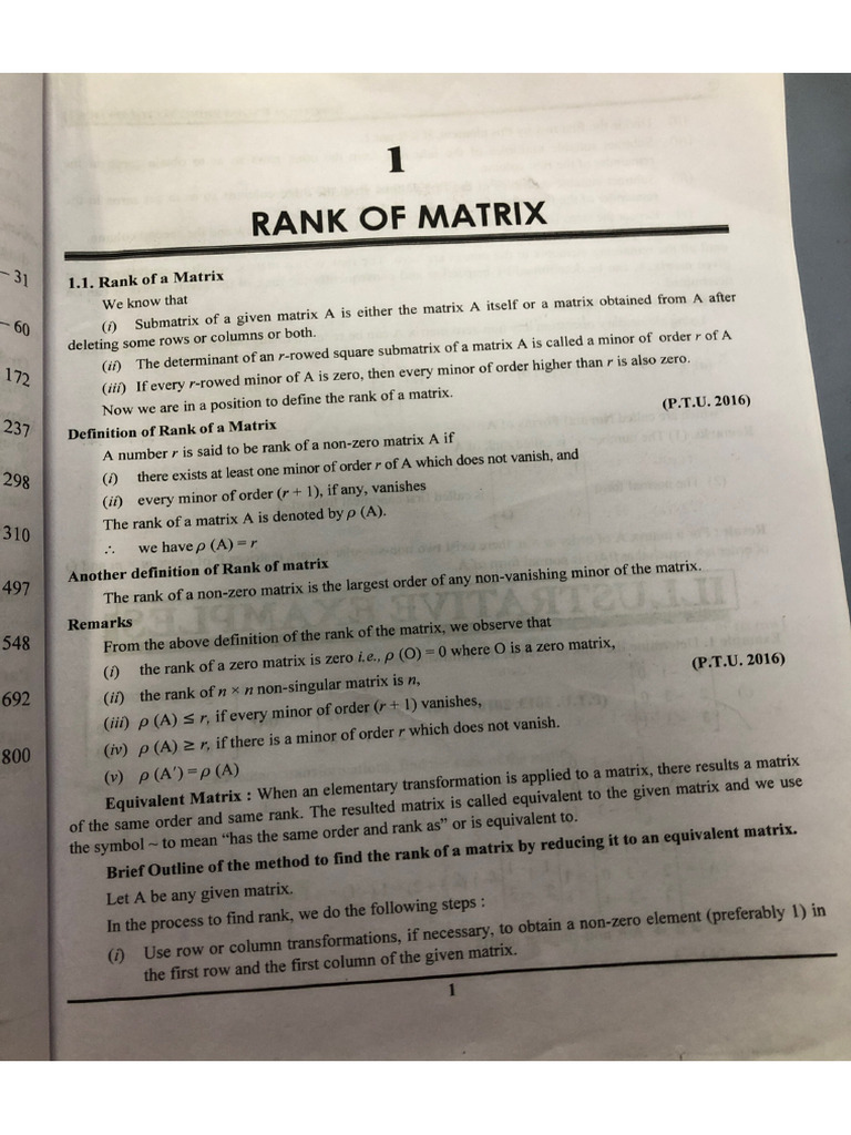 Mathematics Sem 2 Matrix | PDF