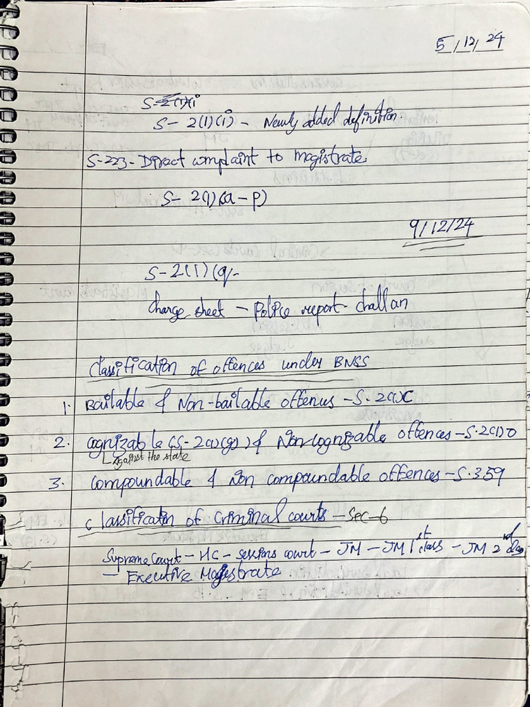 Csp's Criminal Law - 2 Notes | PDF