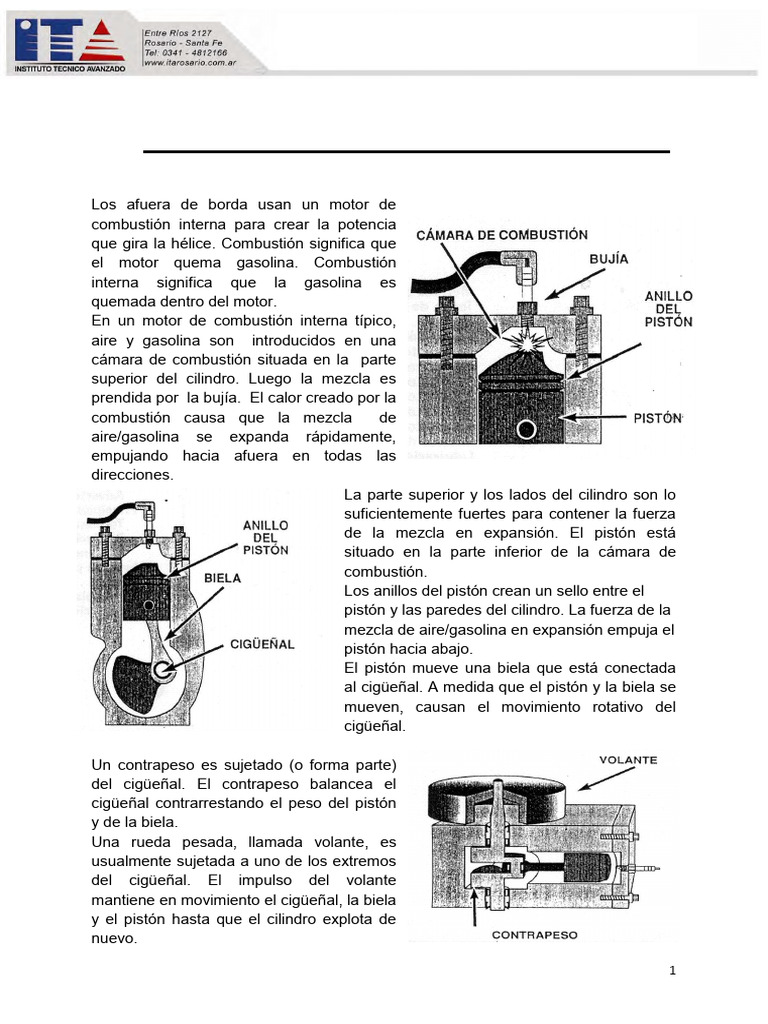 1 - Motores de Combusti+Ôn Interna | PDF | Motor de combustión interna | Pistón